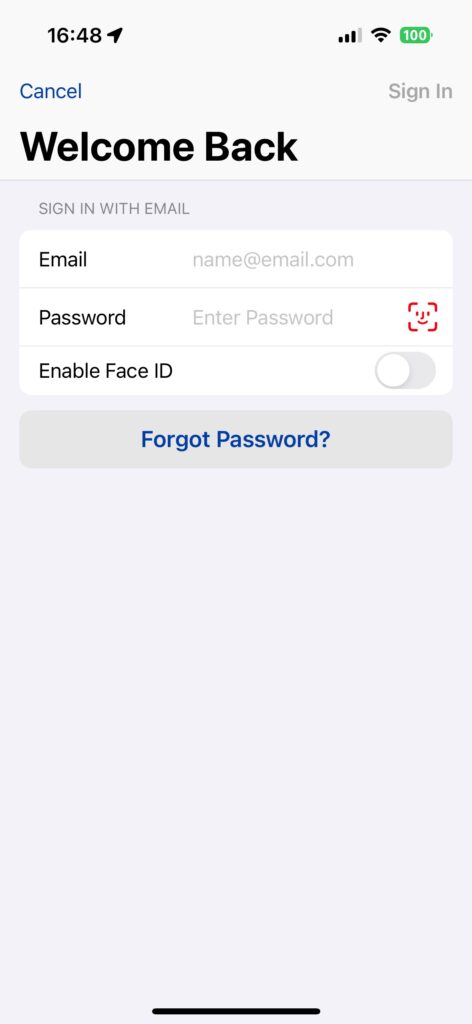 Weird Forgot Password button in the Esso iOS App - Pan Chen